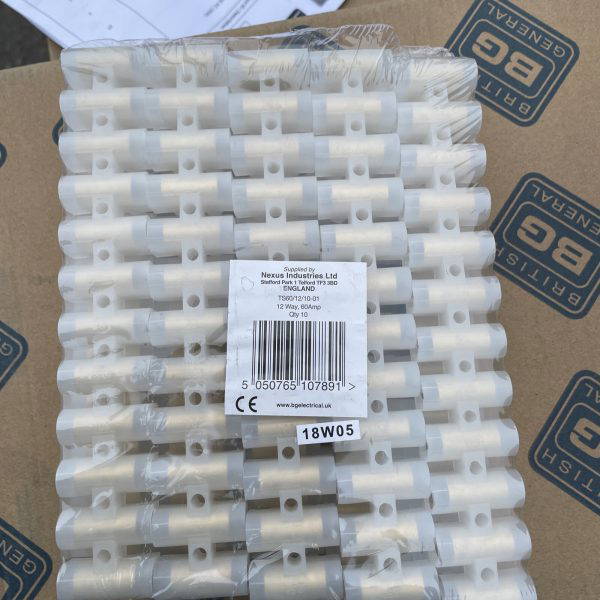 12 Way CONNECTOR STRIP 60 Amp CHOC Block Terminal Connection Pack 10 ...